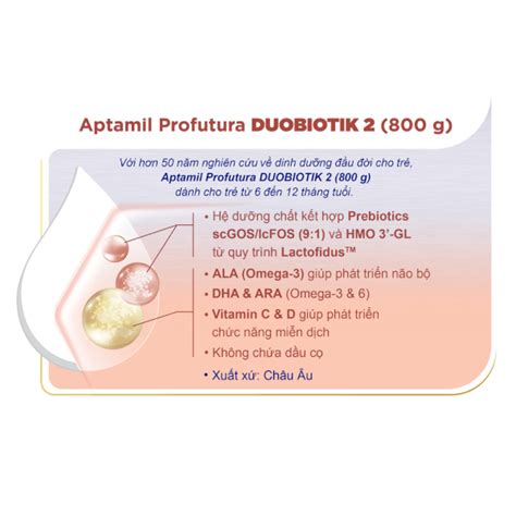 Sữa Aptamil Profutura Duobiotik 2 800g 6 36 tháng giá tốt
