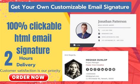 Create Clickable Html Email Signature By Sstrategix Fiverr