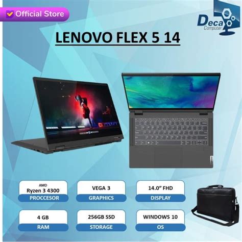 Jual Laptop Lenovo Flex 5 14 2in1 Touch Ryzen 3 4300 4gb 256ssd Vega3