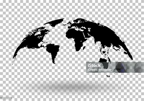黑世界地圖地球被隔絕在背景股票載體向量圖形及更多地圖圖片 地圖 地球儀 導航儀器 文化 Istock