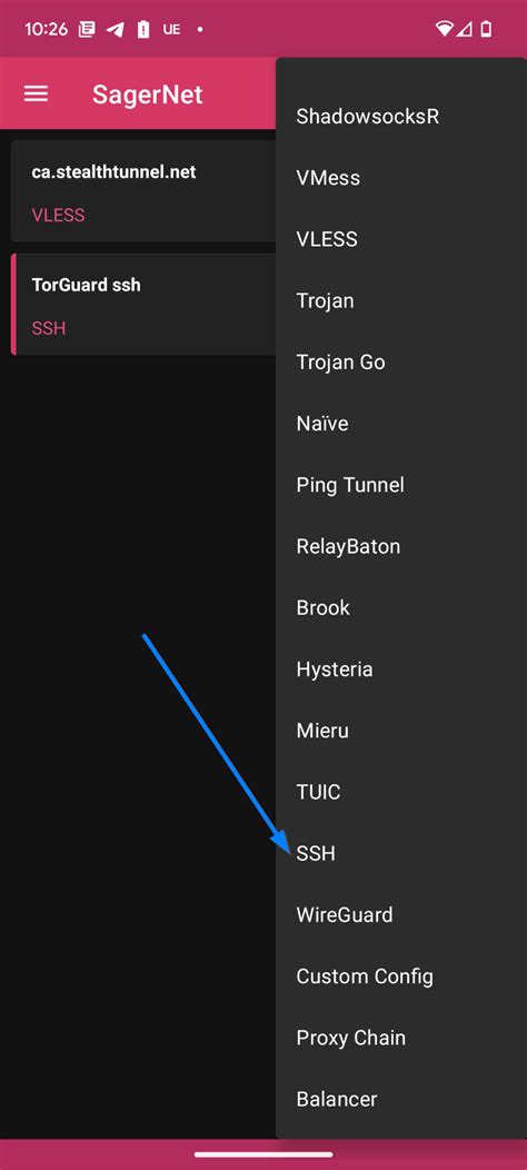 How To Connect With Ssh Tunnel On Android Using Sagernet Torguard