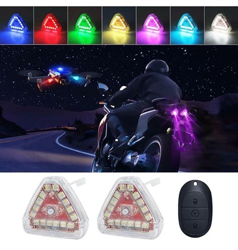 7가지 색상 무선 마그네틱 Led 스트로브 충돌 방지 조명 리모컨 포함 Usb 충전식 야간 라이딩 오토바 티몬
