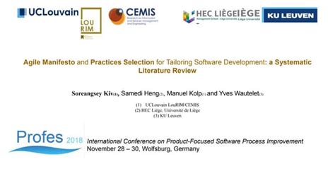 Agile Manifesto And Practices Selection For Tailoring Software
