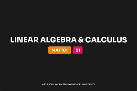linear algebra and calculus mat101 ed gaadi