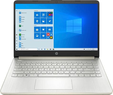 HP 14 Laptop Intel Celeron 4GB RAM 64GB EMMC Pale Gold Windows 10 Walmart Com