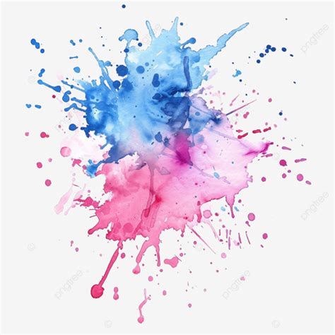 Watercolor Splash Clipart Watercolor Hand Drawn Clipart Png