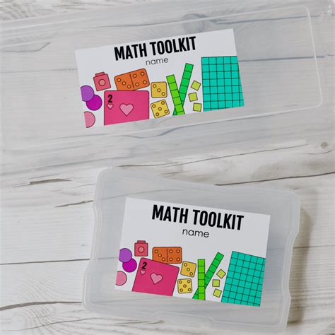 Math Tool Kit Checklists And Labels