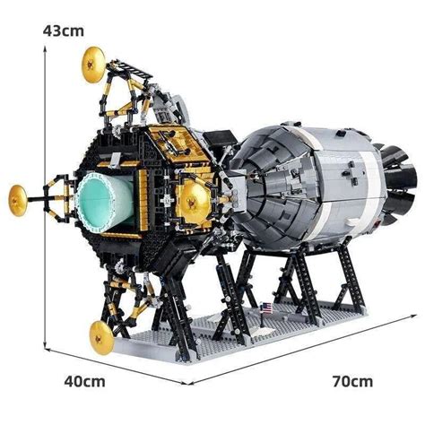 Moc Ucs Apollo 11 Spacecraft Lunar Landing Bricks Toy