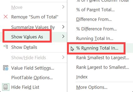 Analyze Sales With Excel Pivot Table Running Total Percent Excel Pivot Tables