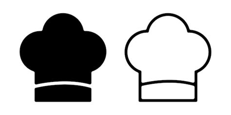 Icono De Vector De Sombrero De Chef Sobre Fondo Blanco Gorro De
