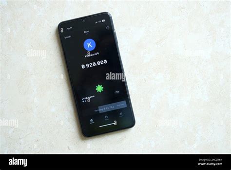 Kyiv Ukraine April 20 2024 Blum Telegram Bot On Smartphone Screen