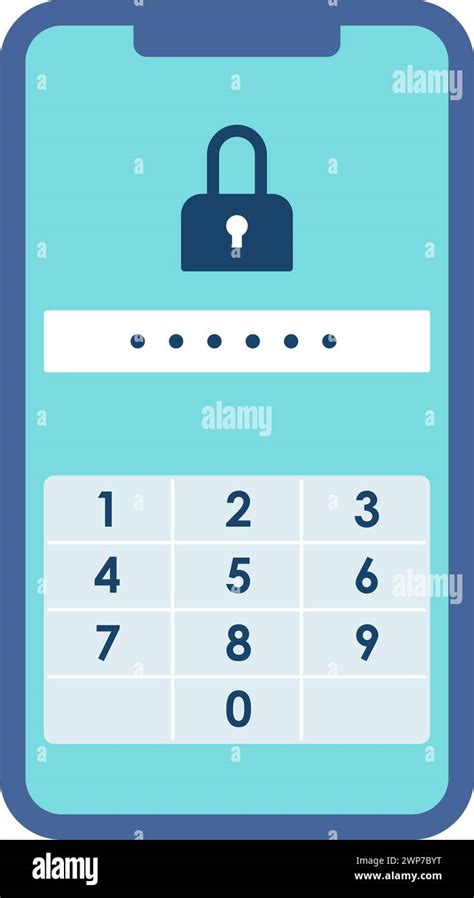Smartphone Password Screen Vector Illustration That Is Easy To Edit