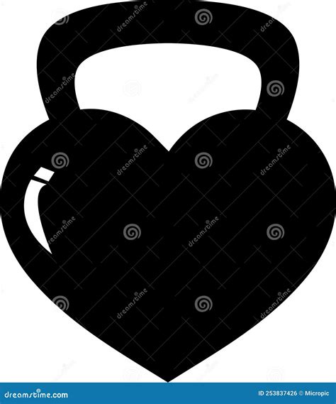 Heart Shape Dumbbell Weight For Motivation Bodybuilding Symbol Icon T
