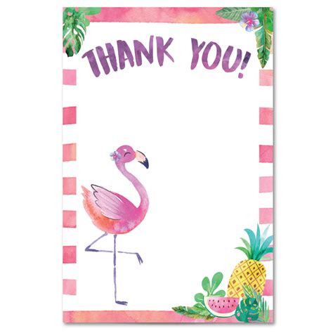 Flamingo Birthday Thank You Cards W Free Envelopes Lmt Creative
