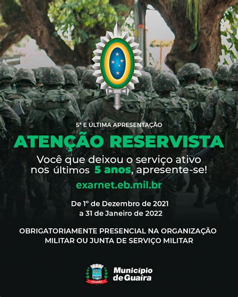 Guaíra Exército Brasileiro convoca reservistas