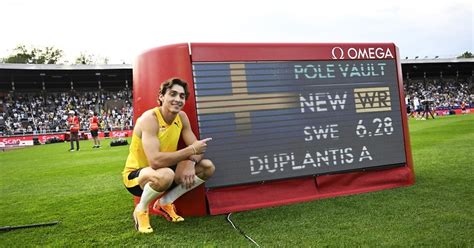 스파이더맨 듀플랜티스 남자 장대높이뛰기 12번째 세계신기록