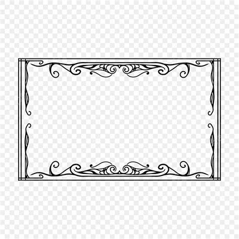 유럽식 패턴 블랙 섬세한 테두리 일러스트 복고풍 유럽식 레트로 틀 Png 일러스트 및 Psd 이미지 무료 다운로드 Pngtree
