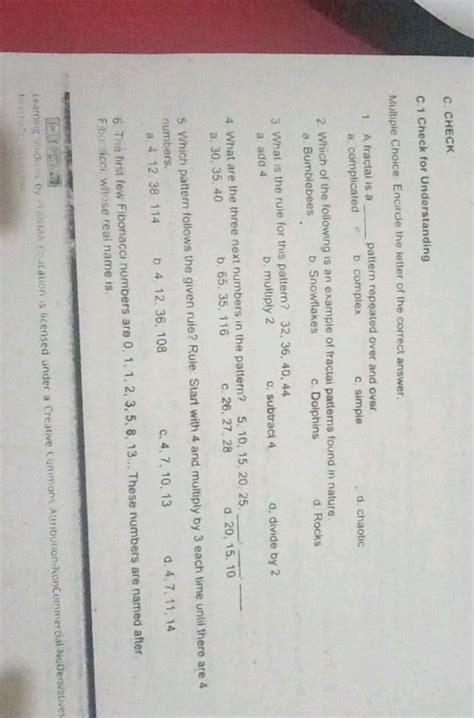 C CHECK C 1 Chock For Understanding Multiple StudyX