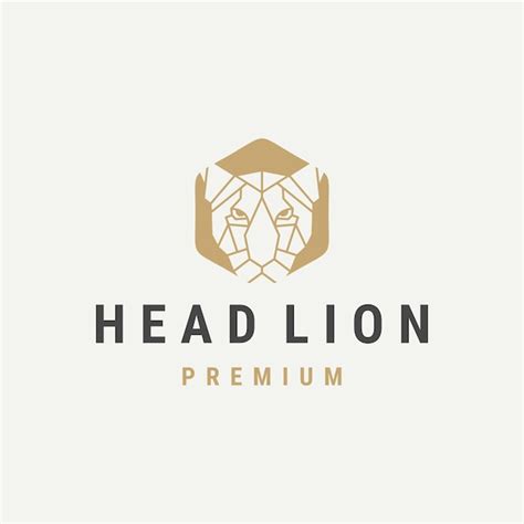 Modelo De Design Vetorial Do Logotipo De Cabeça De Leão Em Fundo Branco