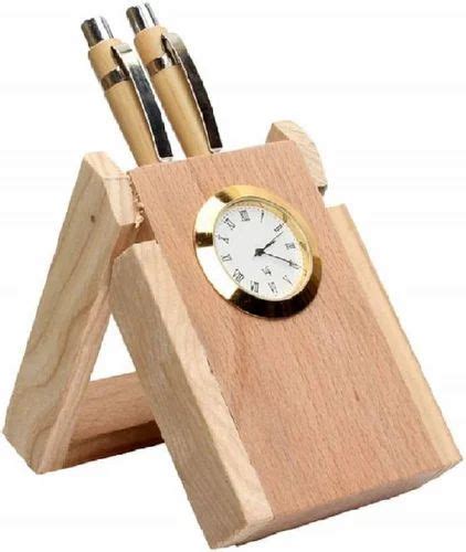 Table Clock Cum Pen Stand At ₹ 150 Piece Table Clock Pen Stand In