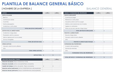 Plantillas Gratuitas De Balance General Varios Formatos Smartsheet