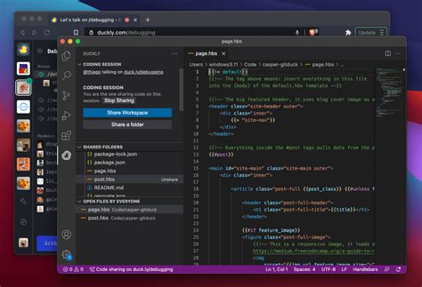 VS Code Pair Programming Duckly