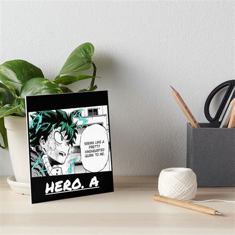 My Hero Academia Deku Manga One For All Full Cowling Art Board Print