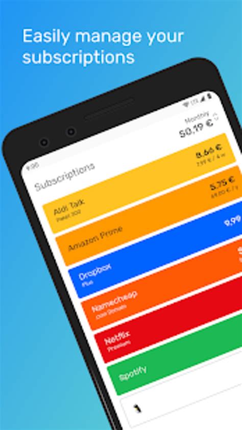 Subscriptions Manage Your Regular Expenses For Android Download