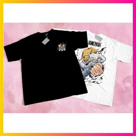 Jual Kaos Baju Luffy Gear 5 Sun God Nika Dewa Matahari One Piece