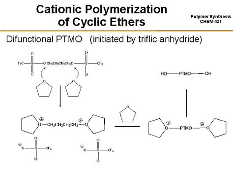 Polymer Synthesis Chem 421 Ringopening Polymerization Ii Cyclic