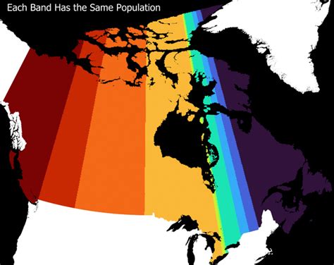 Oc Canada Divided Into Bands Each With 10 Of The Population And A