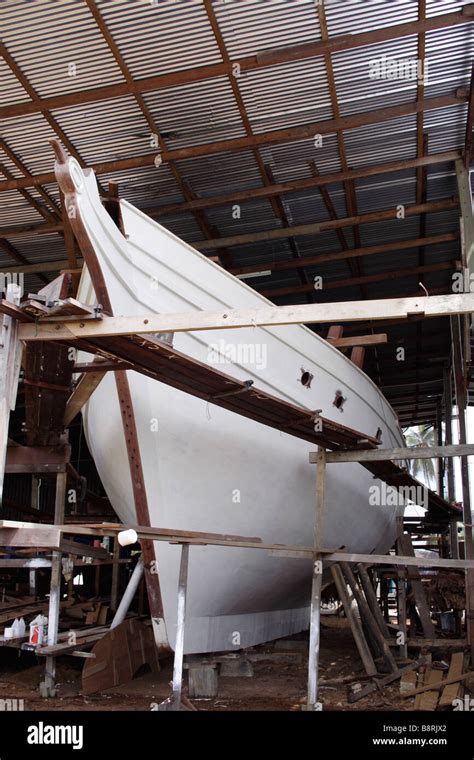 Boat Building Industry At Pulau Duyong In Kuala Terengganu Malaysia