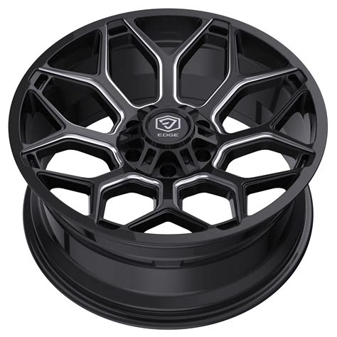 Edge Off Road 302bm Gloss Black Milled Custom Truck Wheels Custom