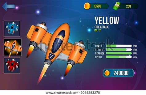 Space Shooter Game Ui Menu Popups Stock Vector Royalty Free 2066283278 Shutterstock