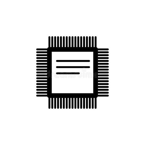 Chip Cpu Microchip Processor Technology Icon Glyph Vector Symbol