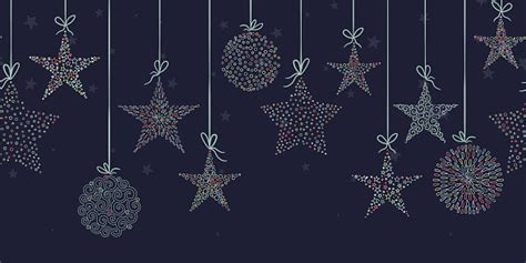 손으로 그린 매달려 크리스마스 Baubles 수평 원활 크리스마스 테마 배너 벽지 직물에 대한 좋은 벡터 디자인 12월에 대한
