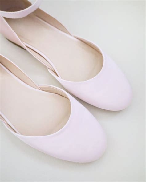 Satin Round Toe Evening Flat With Ankle Strap Ballet Style Flats