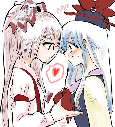 Safebooru 2girls Arm Garter Blue Hair Blue Vest Blush Bow Breast Grab