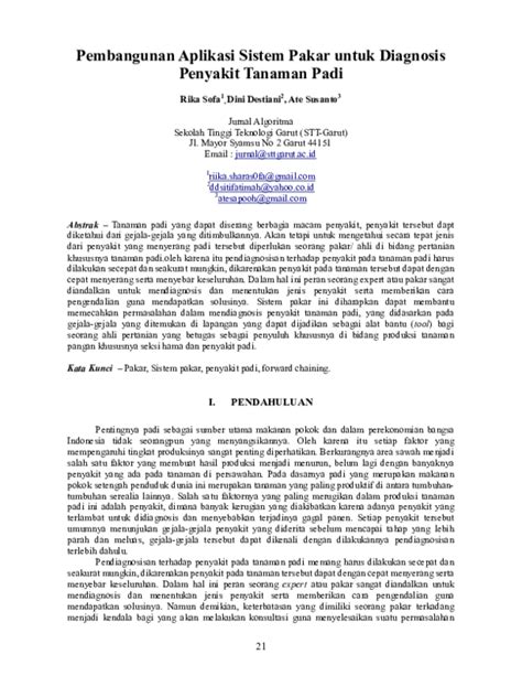 Pdf Pembangunan Aplikasi Sistem Pakar Untuk Diagnosis Penyakit Gigi