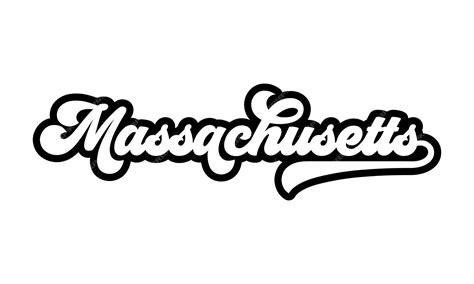 Premium Vector Massachusetts Hand Lettering Design Calligraphy Vector Massachusetts Text