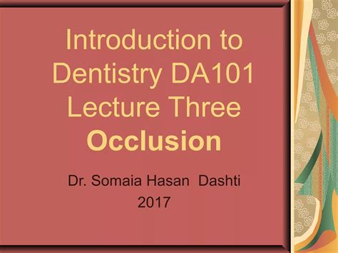 intro three occlusion ppt dental health diseases and conditions