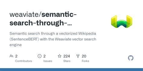 Github Weaviatesemantic Search Through Wikipedia With Weaviate