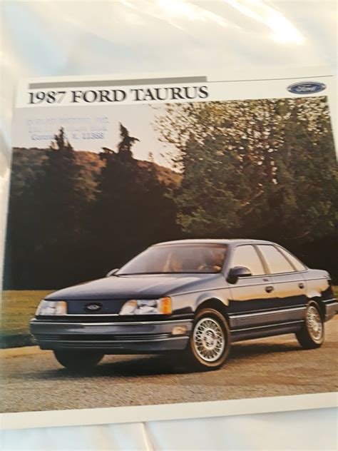 1987 Ford Taurus Dealer Sales Brochure Etsy