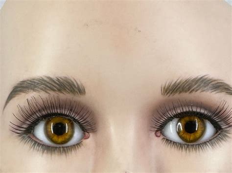 Realistic Hazel Glass Doll Eyes Oval Flatback Glass Doll Eyes In Hazel