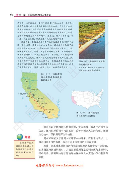 第三节 环境承载力与合理人口容量3课文中图版高一地理必修二课本书好学电子课本网
