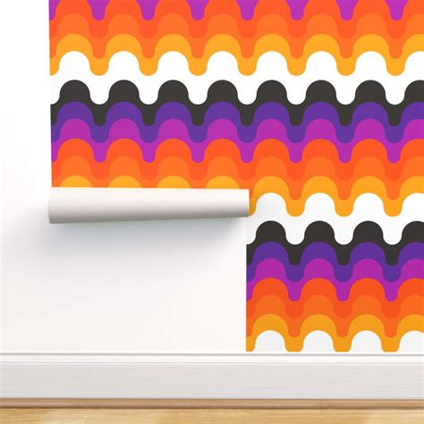 Wall Décor Wallpaper Retro line self adhesive wallpaper 70S Retro