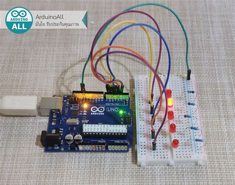 9 สอนใช้งาน arduino สั่งงานให้โปรแกรมวนลูปทำซ้ำ ไฟ led วิ่ง