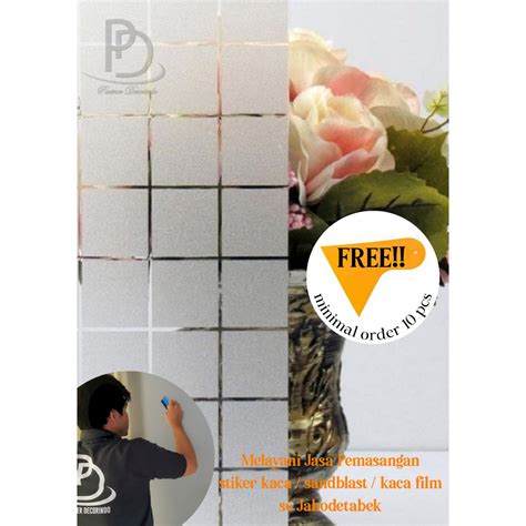 Jual Sticker Stiker Kaca Film Sanblast Sandblast Sunblast Motif Kotak