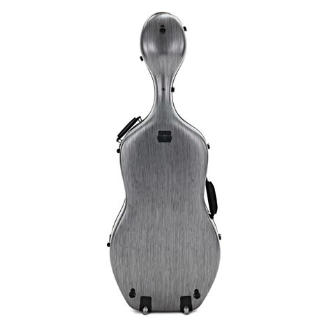 Hidersine Polycarbonate Cello Case Brushed Silver At Gear4music