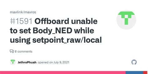 Offboard Unable To Set Body Ned While Using Setpoint Raw Local Issue